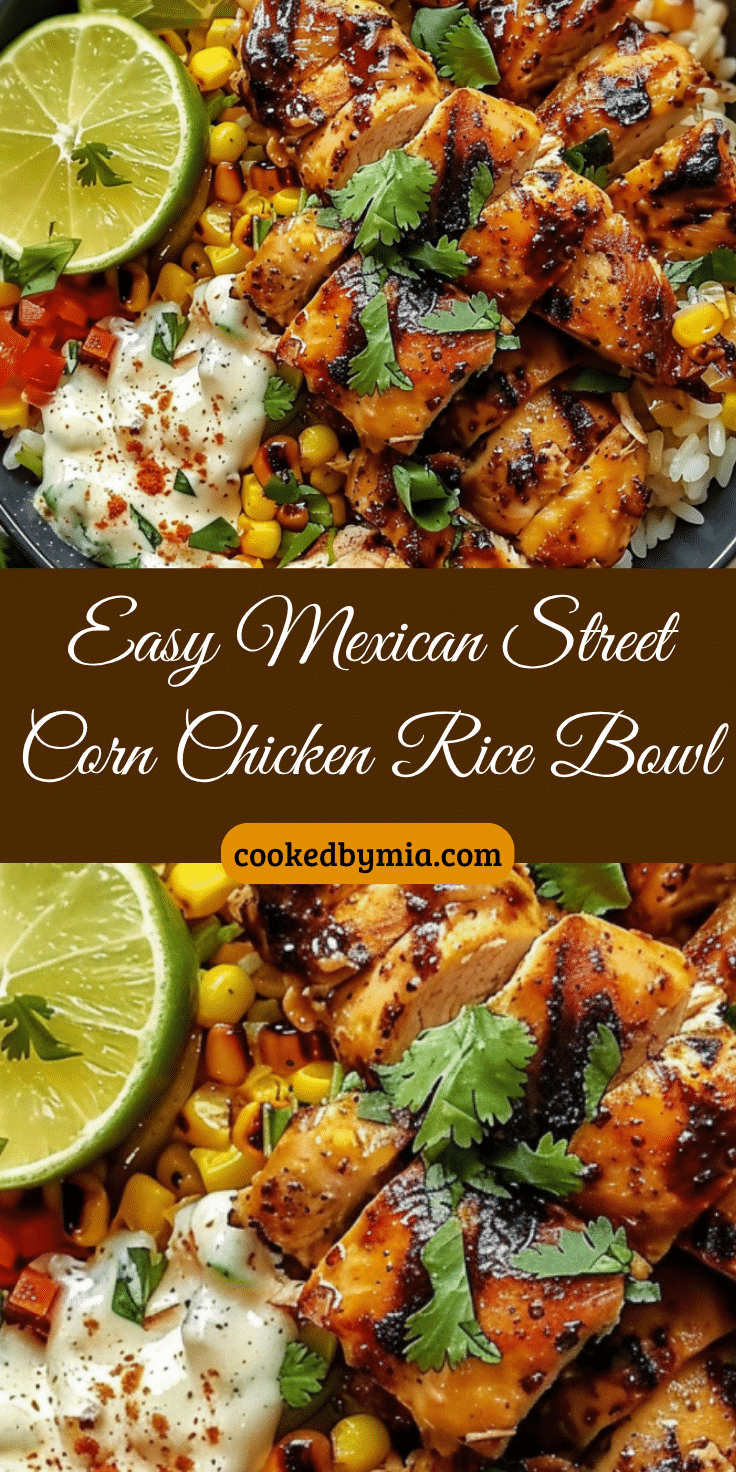 Street Corn Chicken Rice Bowl - Cooked By Mia