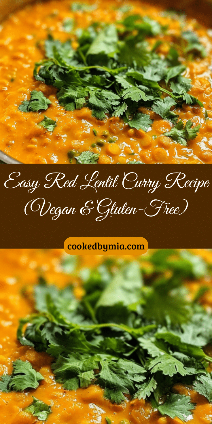 The BEST Easy Red Lentil Curry - Cooked By Mia