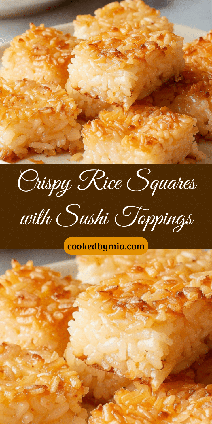 Crispy Rice Squares - Cooked By Mia