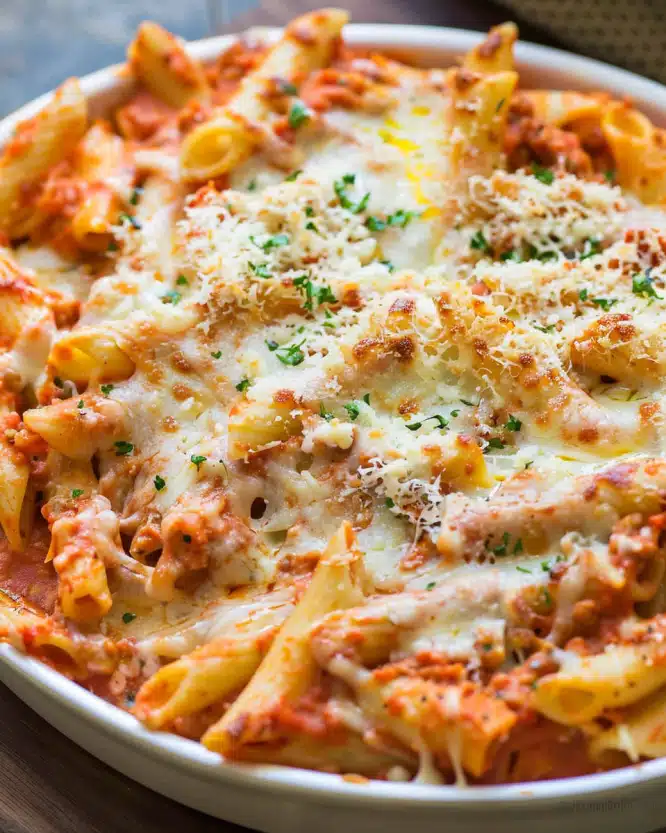 Olive Garden–Style Five-Cheese Ziti al Forno - Cooked By Mia