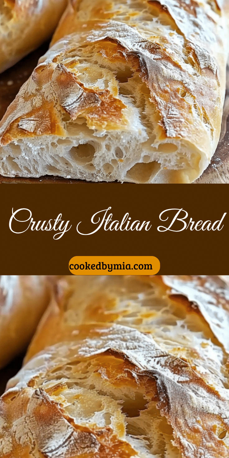 Crusty Italian Bread - Cooked By Mia