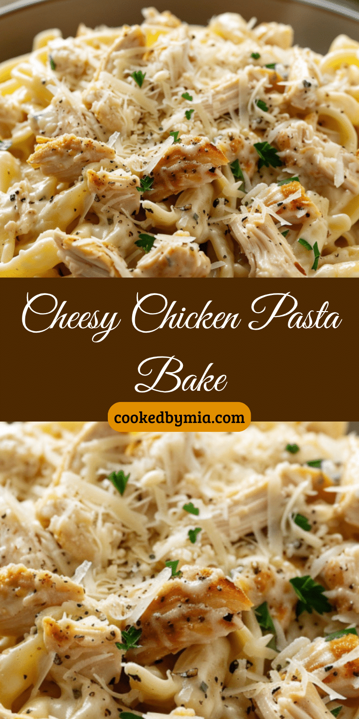 Cheesy Chicken Pasta Bake - Cooked By Mia