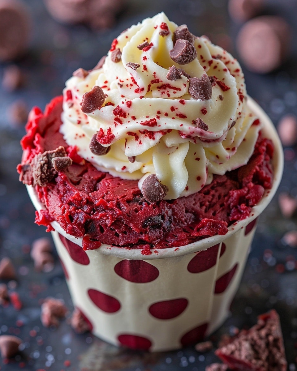 The Best Edible Red Velvet Cookie Dough Recipe - Cooked By Mia