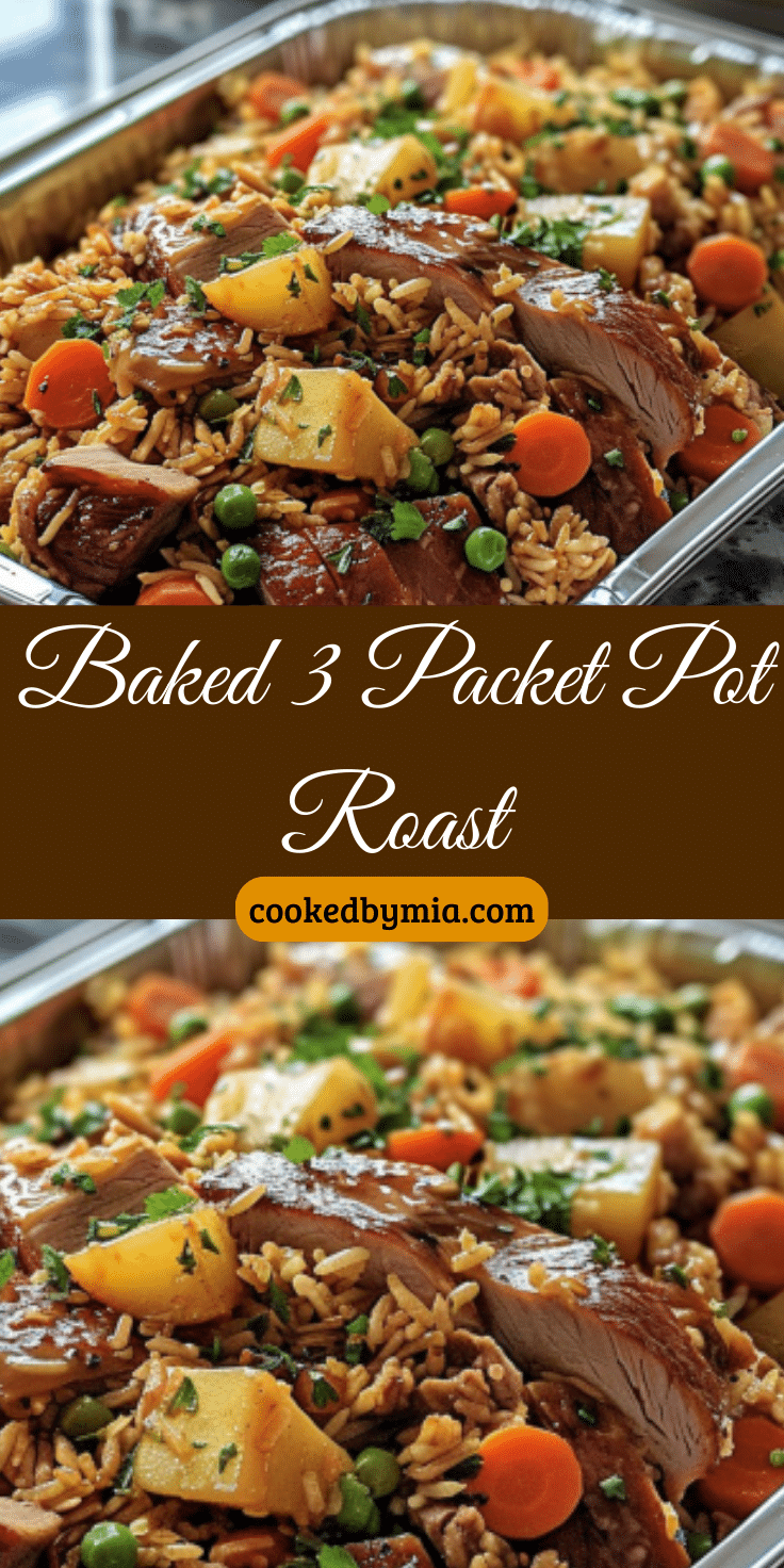 Baked 3 Packet Pot Roast - Cooked By Mia