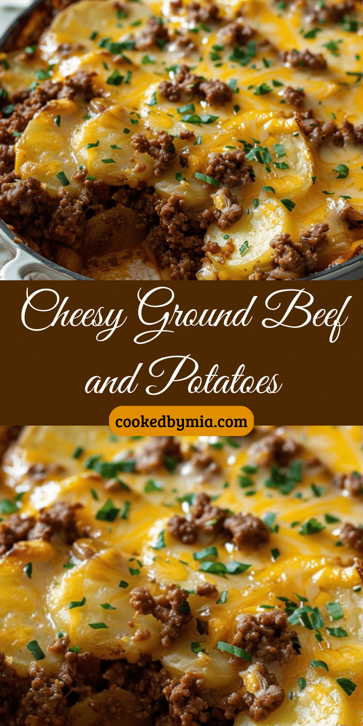 Cheesy Ground Beef and Potatoes - Cooked By Mia
