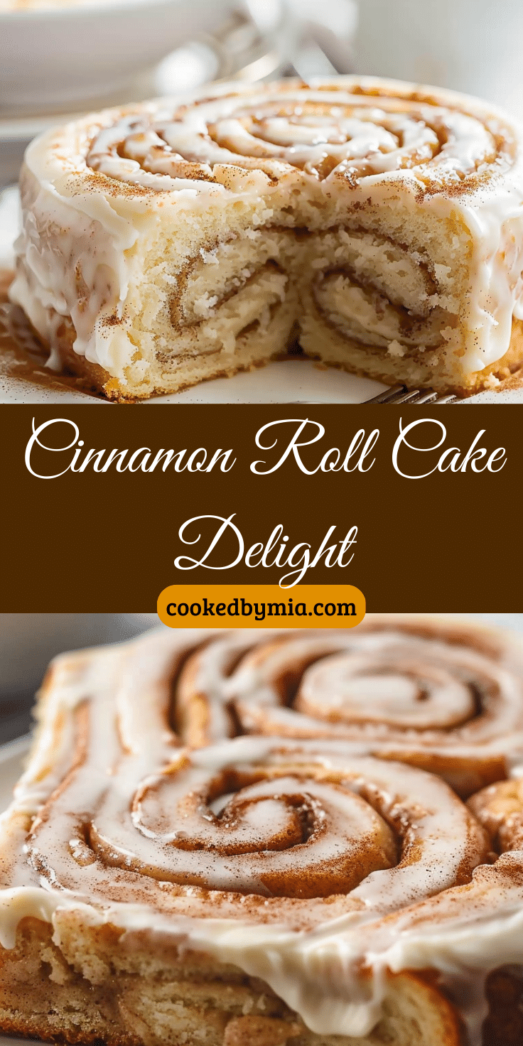 Cinnamon Roll Cake Delight - Cooked By Mia