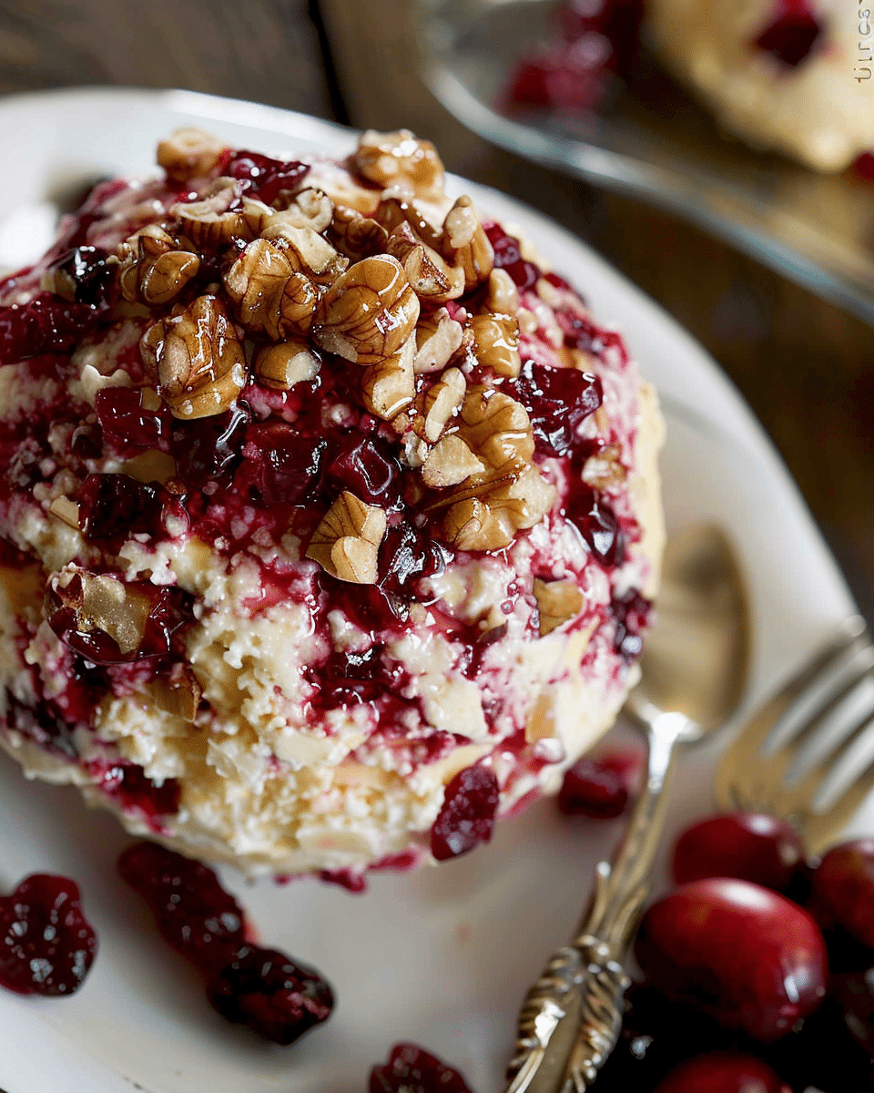 Cranberry Walnut Cheese Ball - Cooked By Mia