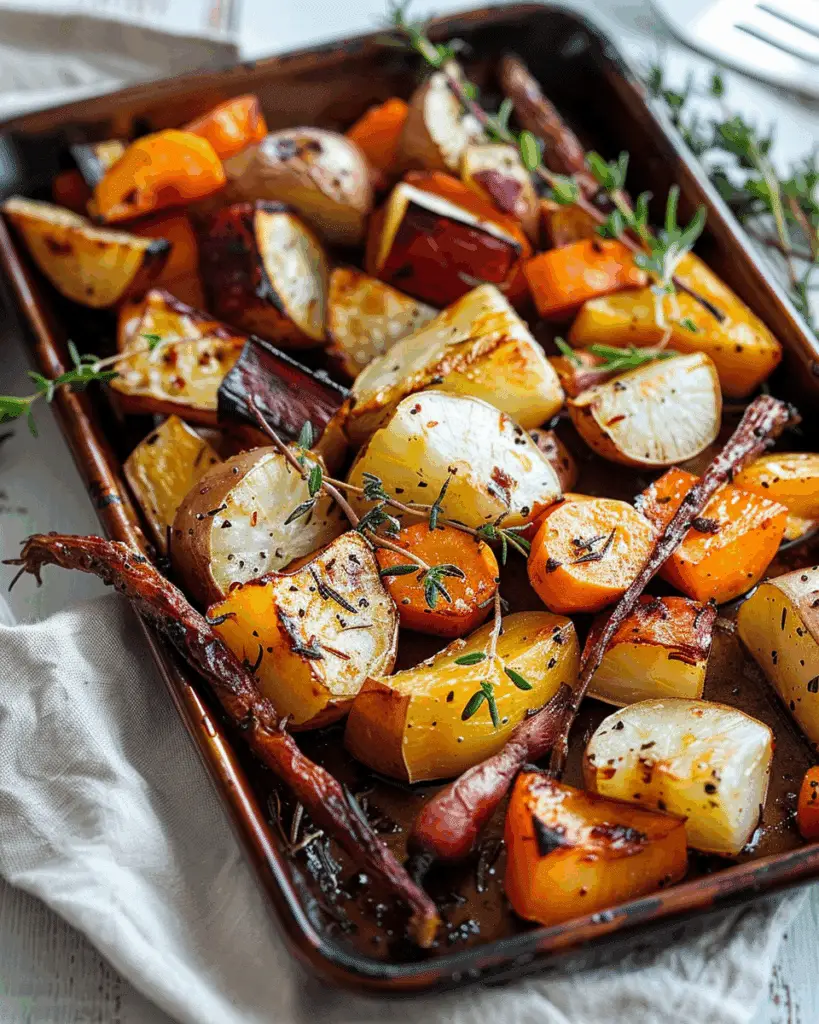 Oven Roasted Root Vegetables - Cooked By Mia