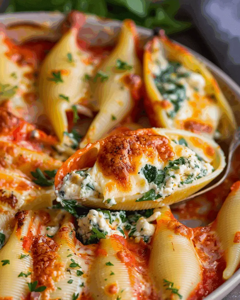 Easy Spinach & Ricotta Stuffed Shells - Cooked By Mia