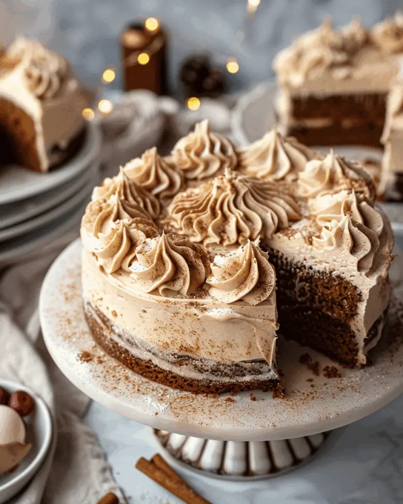 Gingerbread Cake with Cinnamon Molasses Frosting - Cooked By Mia