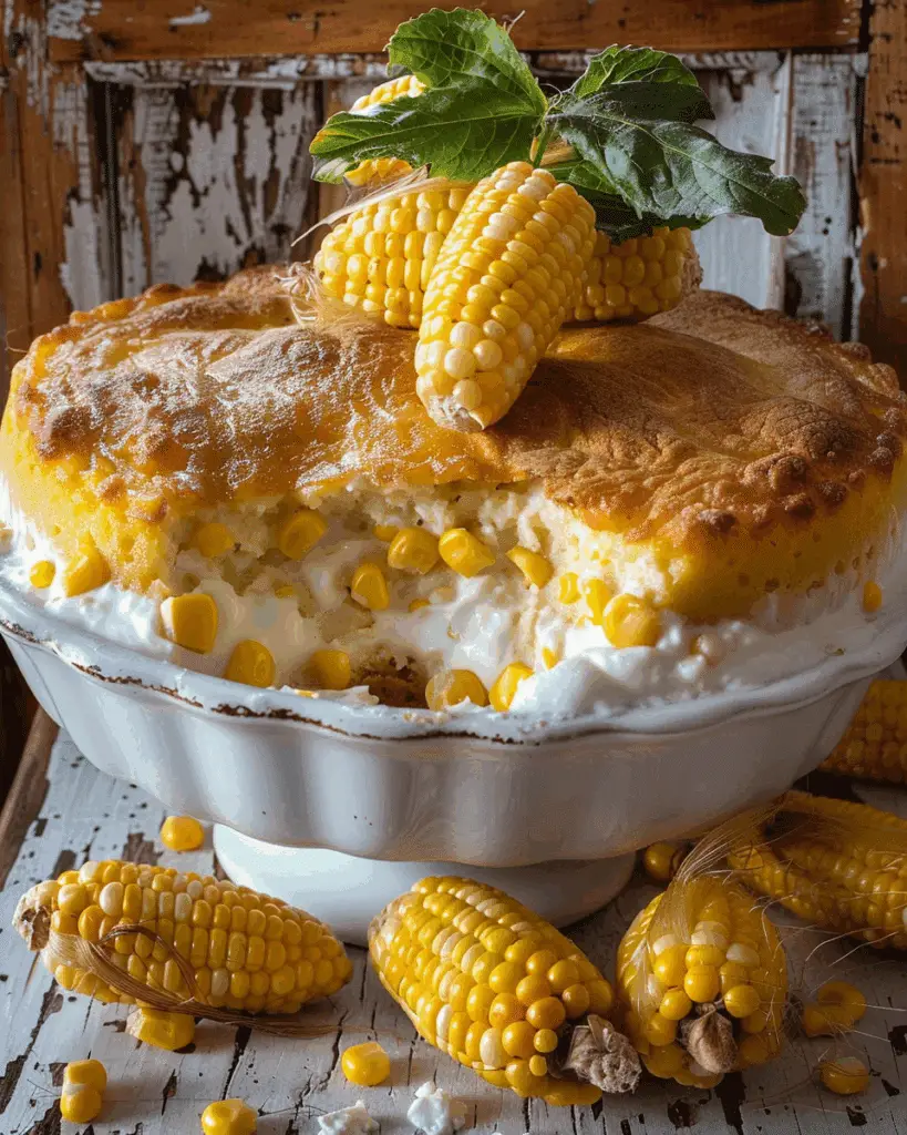 Sweet Corn Pudding with Cream Cheese & Vanilla - Cooked By Mia