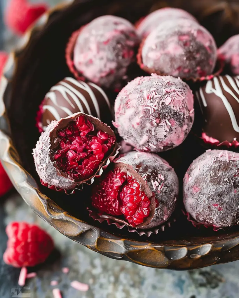 Raspberry Truffles - Cooked By Mia