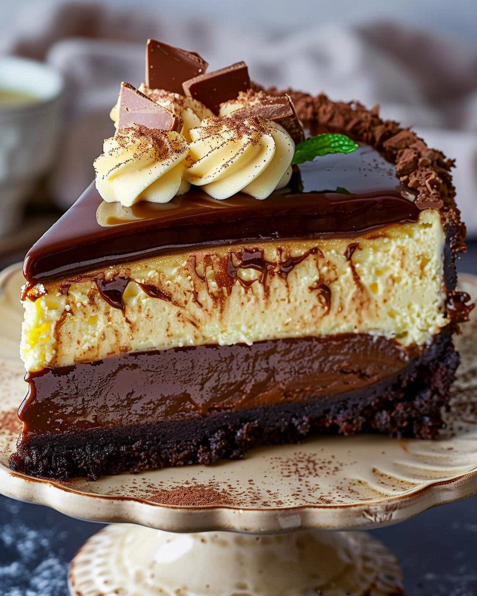 Best Boston Cream Pie Cheesecake - Cooked By Mia