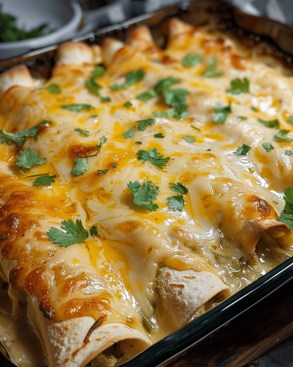 Homemade Hatch Green Chili Chicken Enchiladas - Cooked By Mia