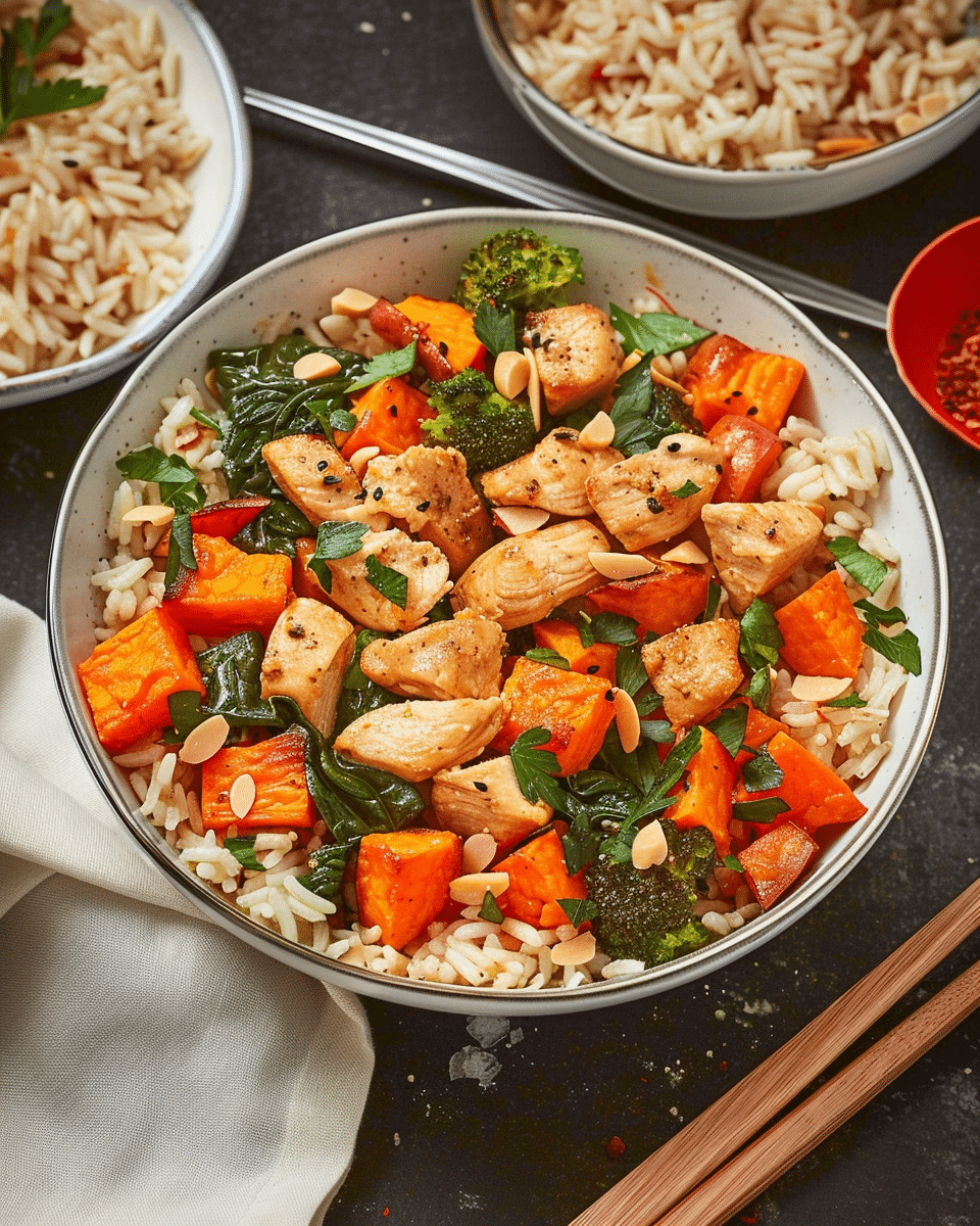 Chicken & Sweet Potato Rice Bowl - Cooked By Mia