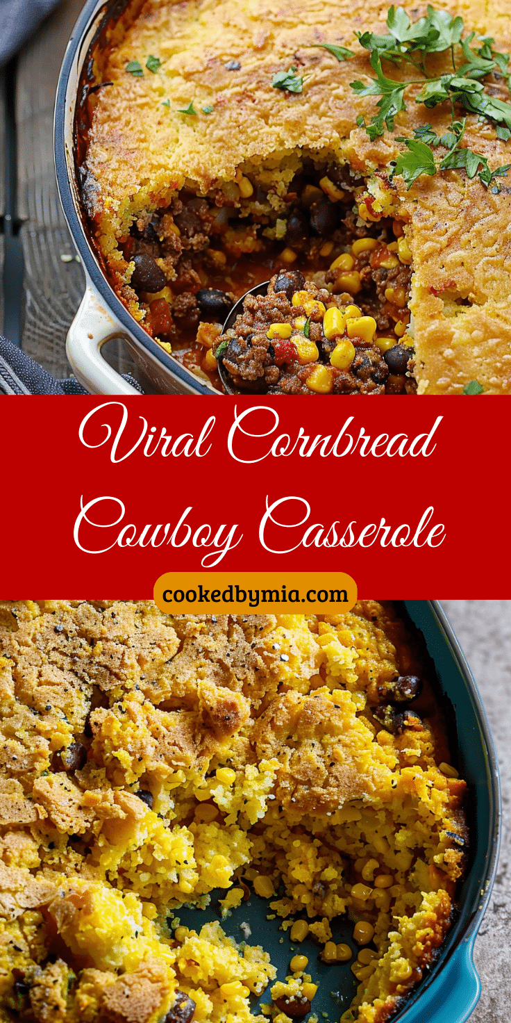 Viral Cornbread Cowboy Casserole - Cooked By Mia