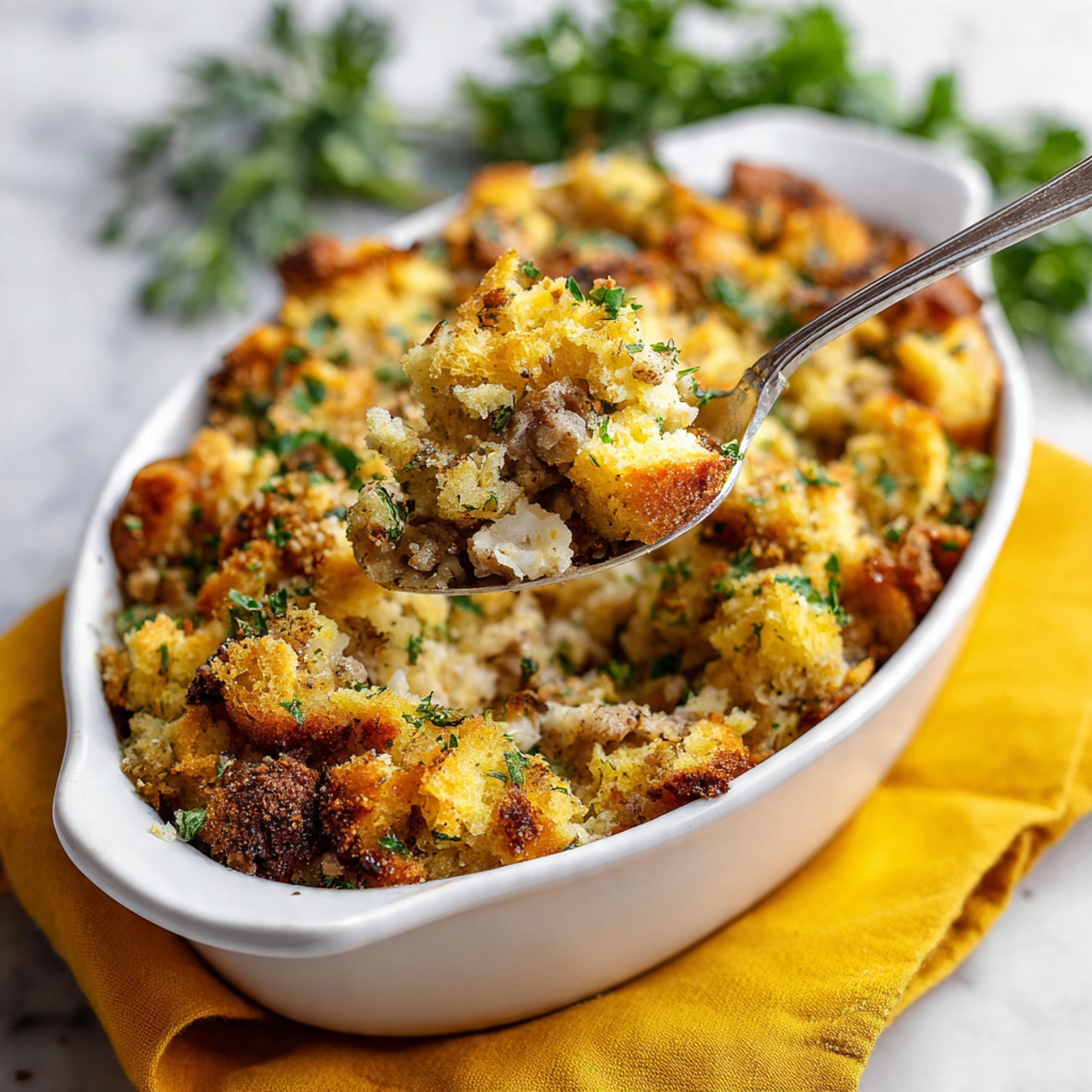 Classic Chicken and Stuffing Casserole Recipe - Cooked By Mia