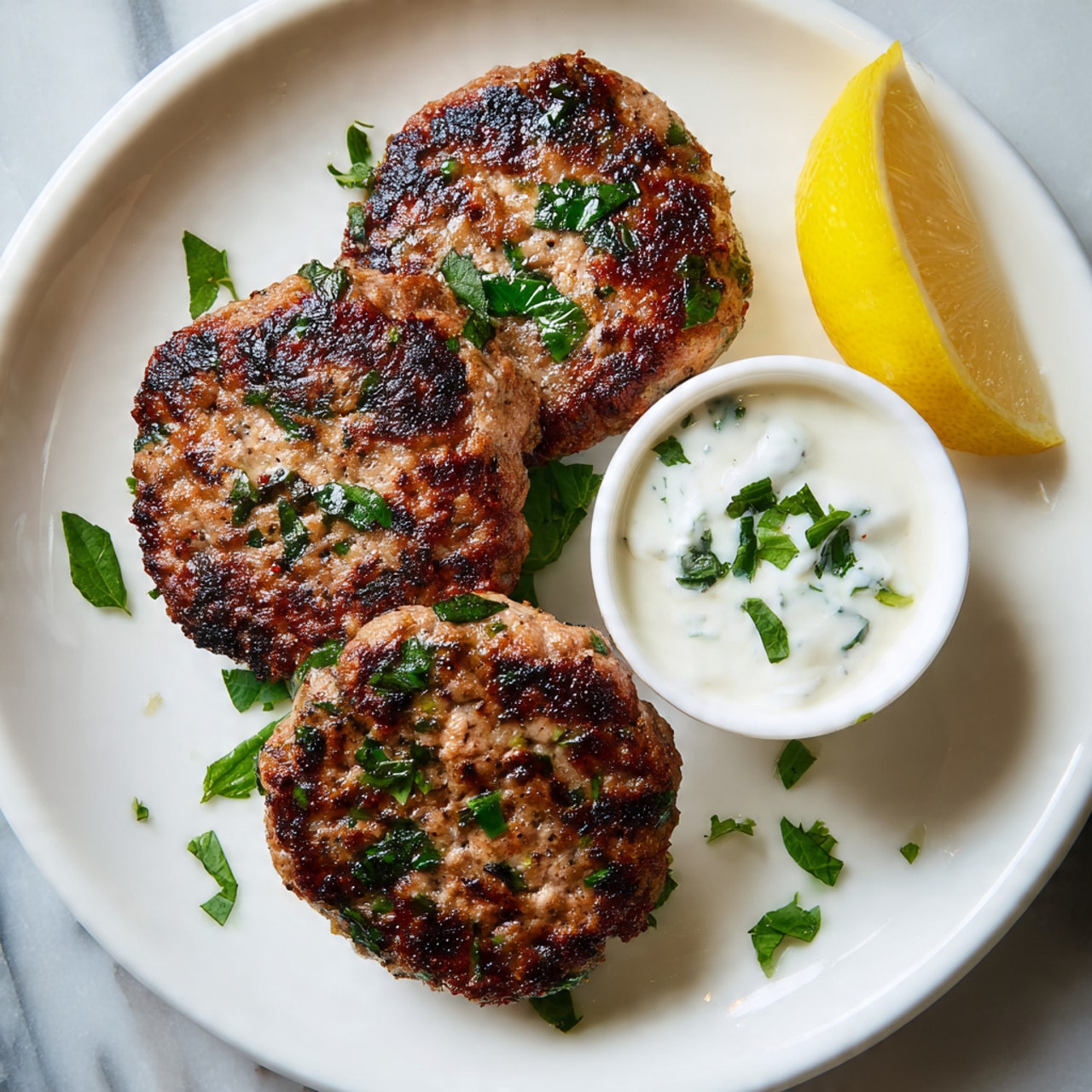 Chicken Kofta with Garlic Yogurt Sauce Recipe - Cooked By Mia