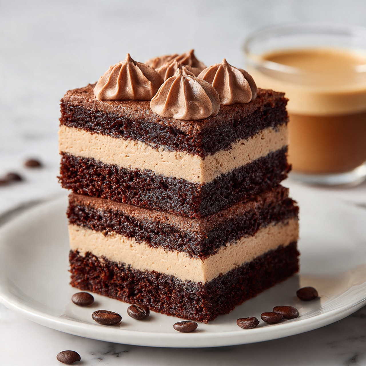 Frosted Coffee Brownies Recipe - Cooked By Mia