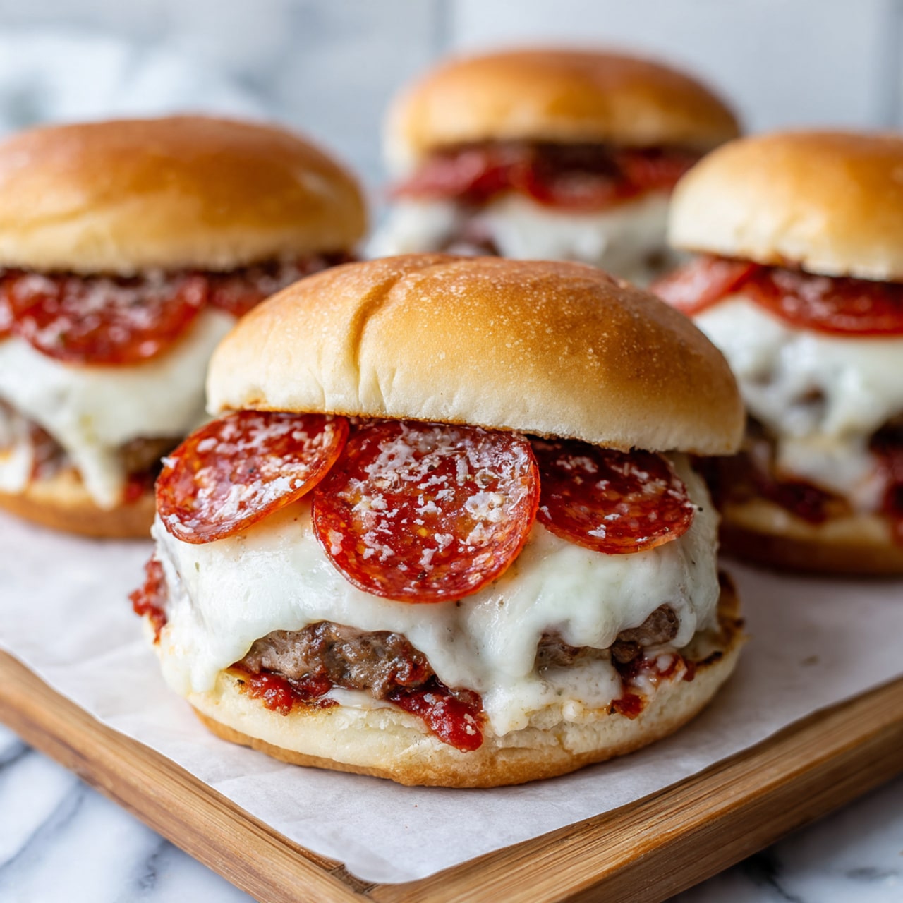 Juicy Pizza Burgers Recipe - Cooked By Mia