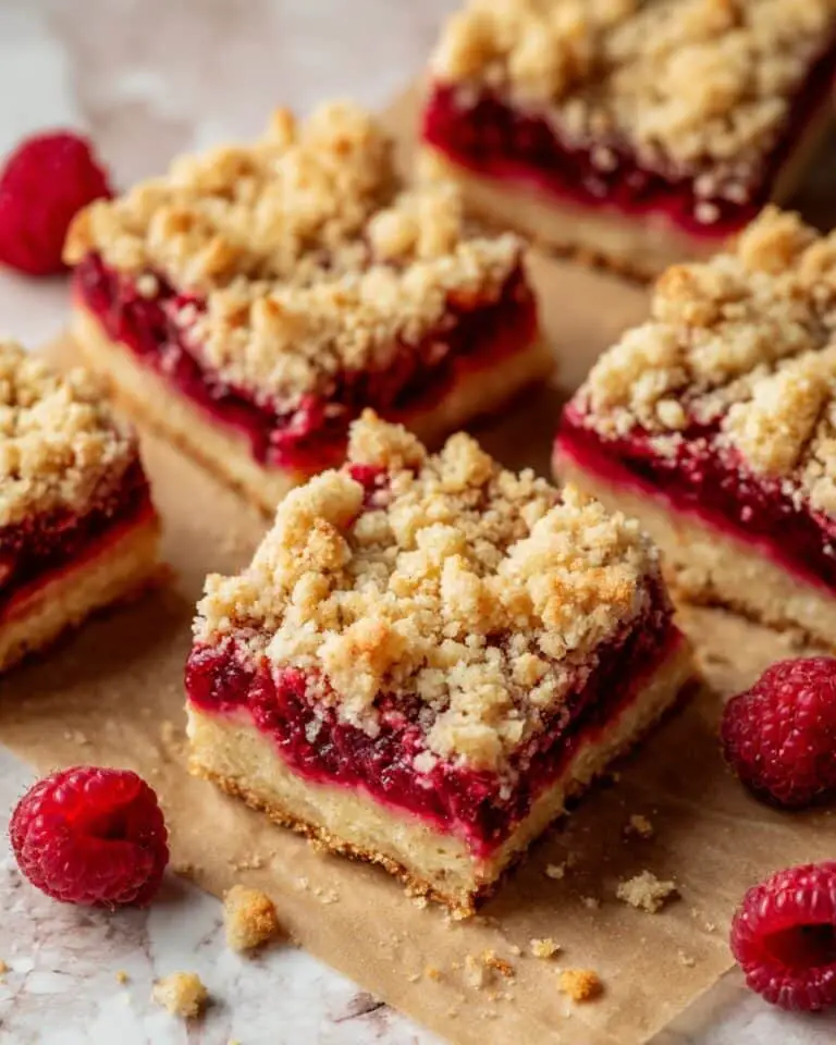 Raspberry Shortbread Bars Recipe - Cooked By Mia