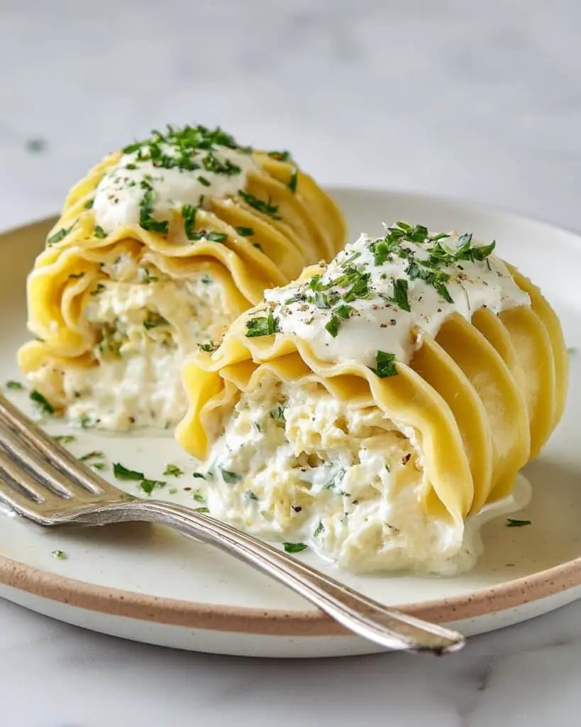 Chicken Alfredo Lasagna Roll-Ups Recipe - Cooked By Mia