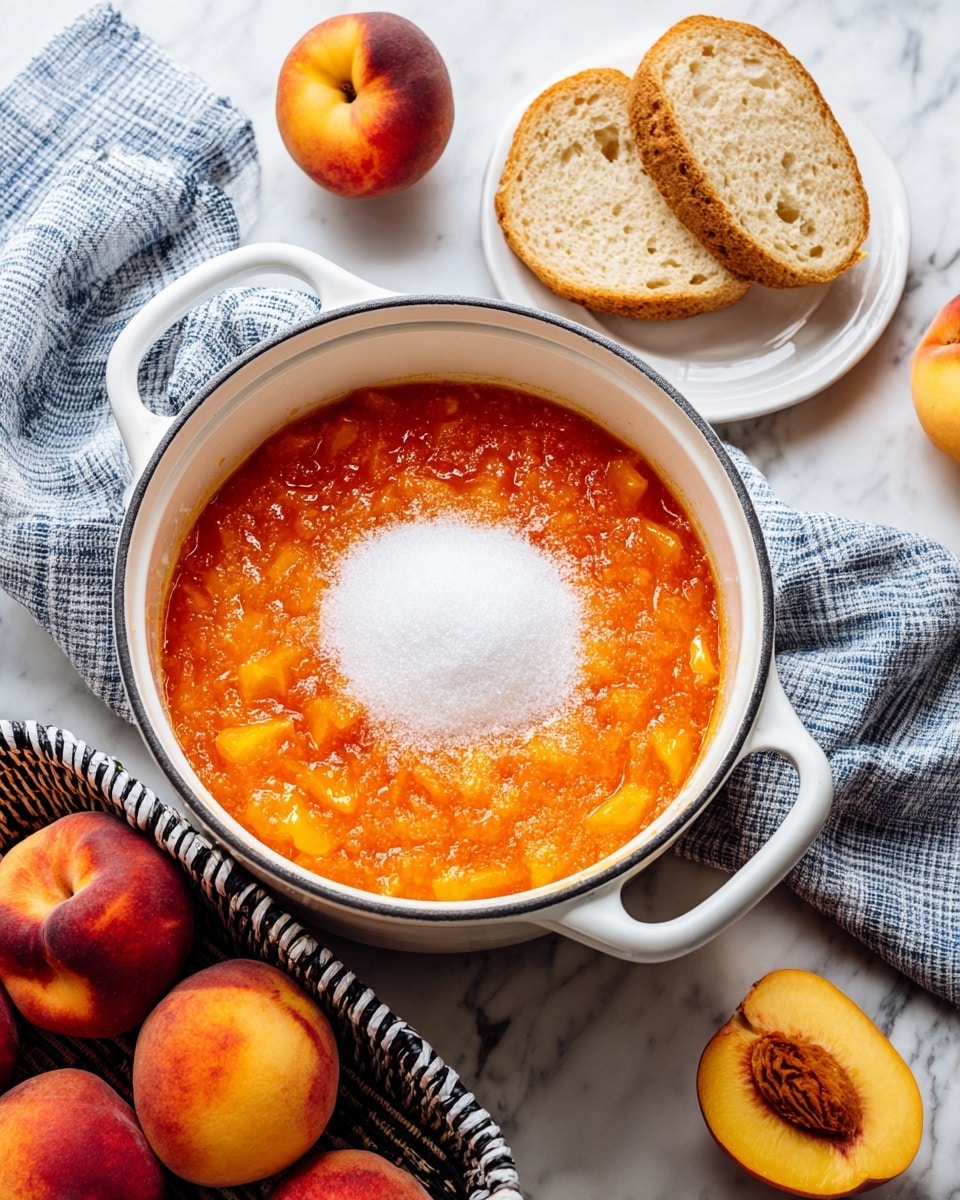 Homemade Peach Jam Recipe - Cooked By Mia