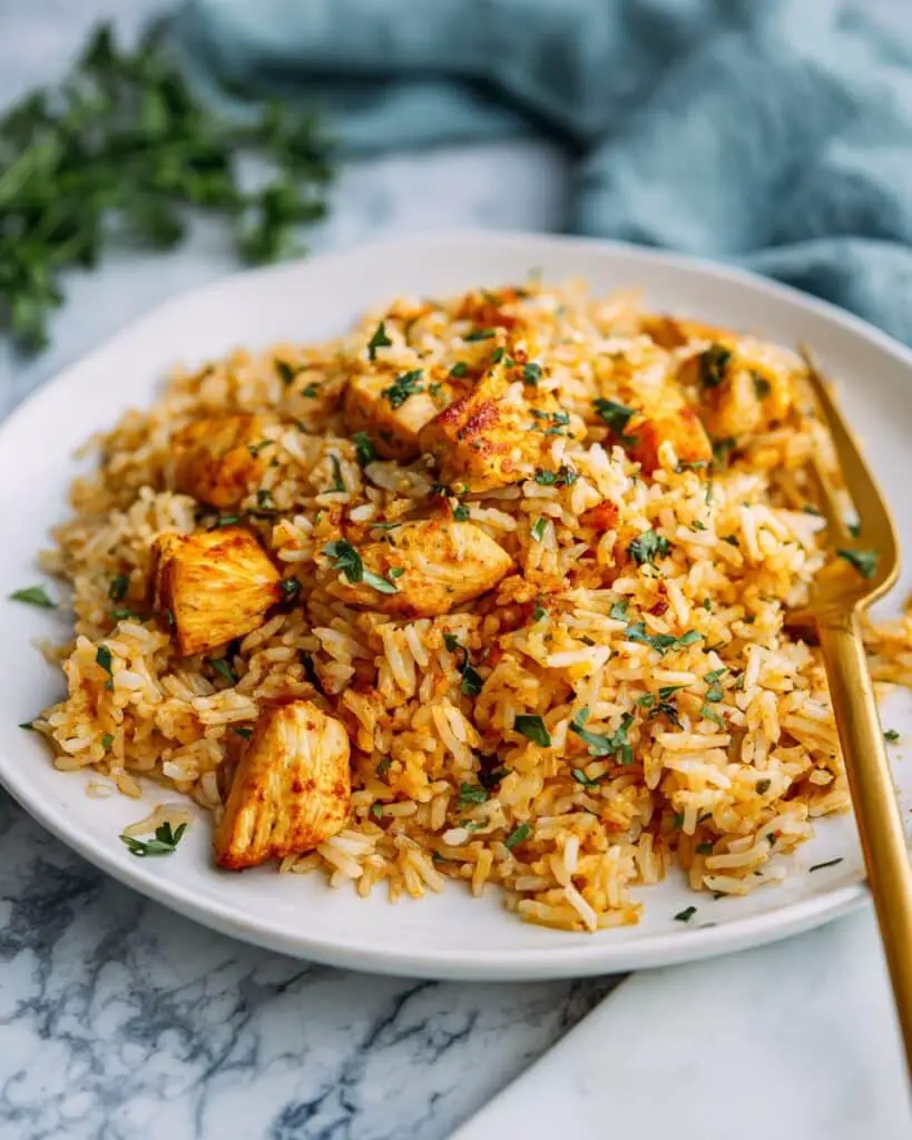 One-Pot Garlic Butter Chicken and Rice Recipe - Cooked By Mia