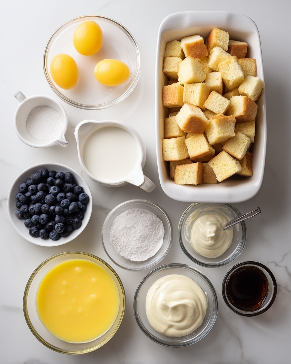 Lemon Blueberry Bread Pudding Recipe - Cooked By Mia